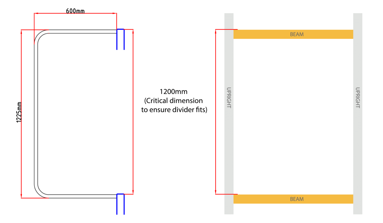 Hoop Dividers For Vertical Storage Racks